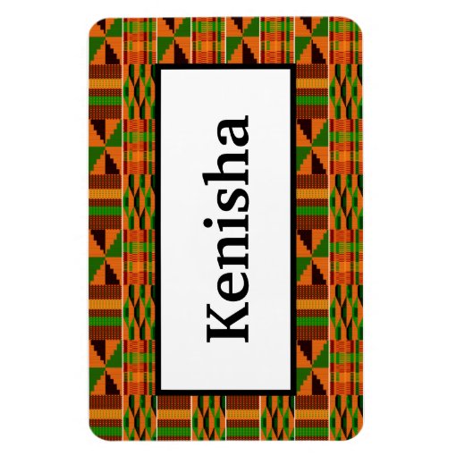 African Orange Classic Kente 4x6 Name Flexible Magnet | Zazzle