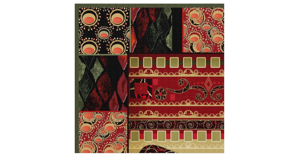 African patchwork fabric | Zazzle