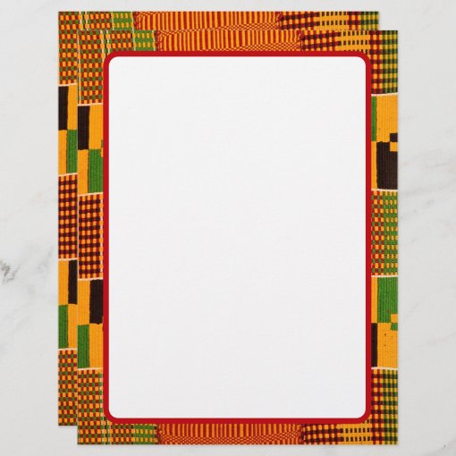 African Pattern Border Paper | Zazzle