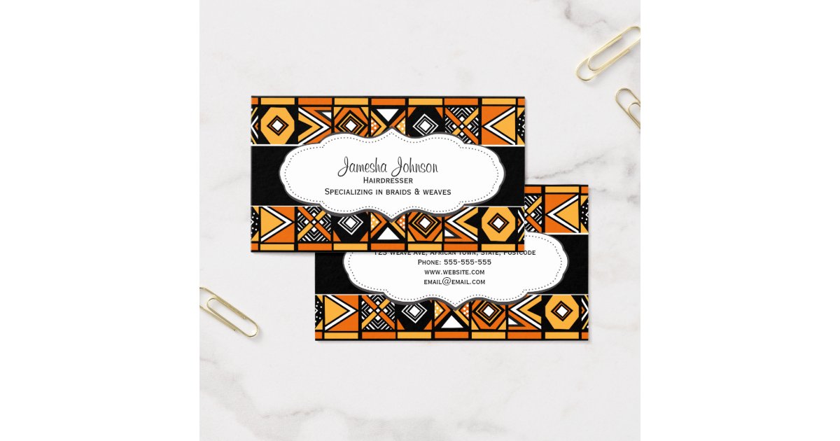 African Pattern Business Cards | Zazzle