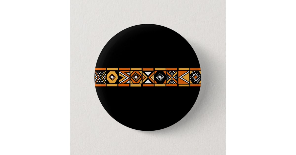 African pattern button | Zazzle