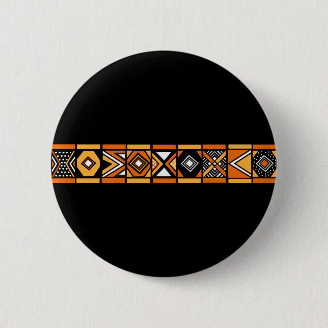 African pattern button | Zazzle