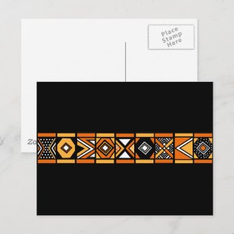 African pattern postcard | Zazzle