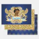 African Prince Royal Blue & Gold Glitter Fancy Wrapping Paper Sheets ...