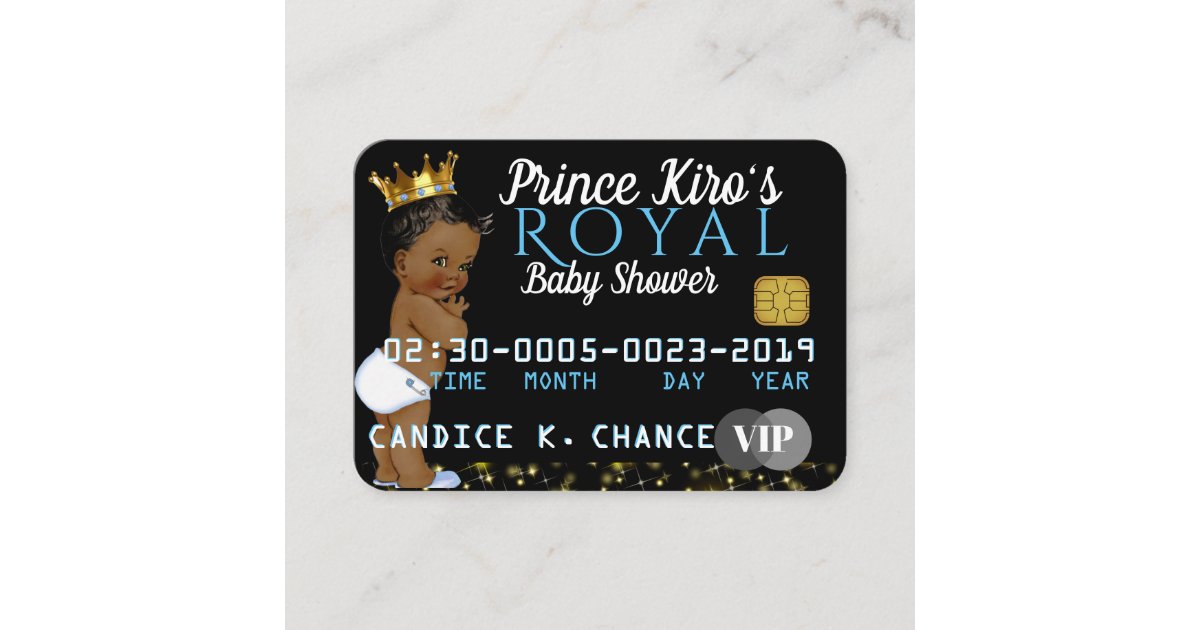 African Prince|VIP Royal Credit Card Invitation | Zazzle