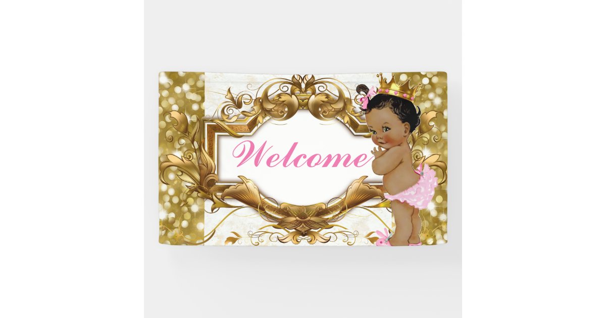 African Princess Royal Baby Shower Welcome Banner | Zazzle