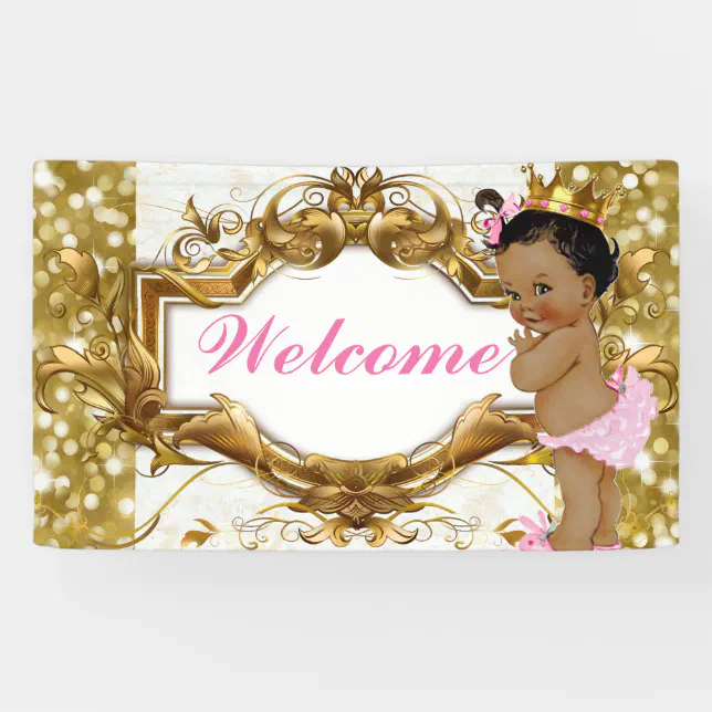 African Princess Royal Baby Shower Welcome Banner | Zazzle