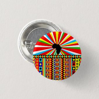 African Print Kente Cloth Tribal Pattern Ankara Pinback Button | Zazzle