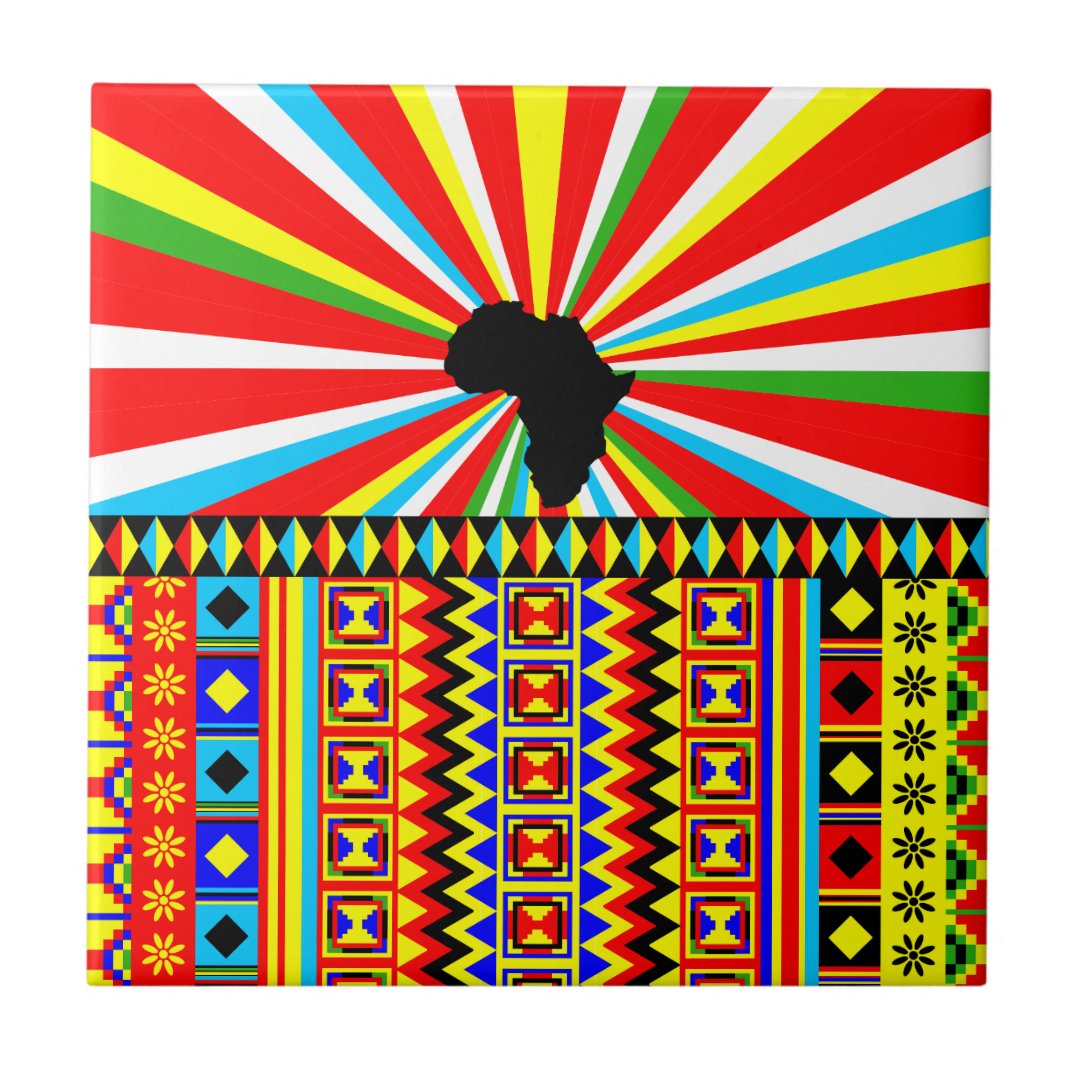 African Print Kente Cloth Tribal Pattern Ankara Tile | Zazzle