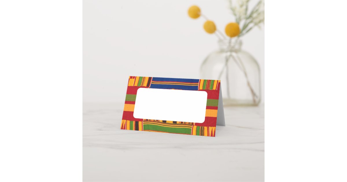 African Print Place Card | Zazzle