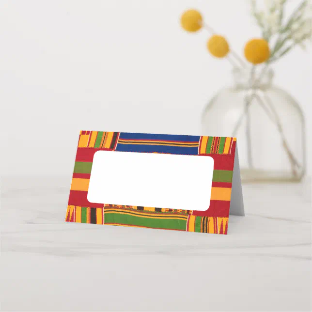 African Print Place Card | Zazzle