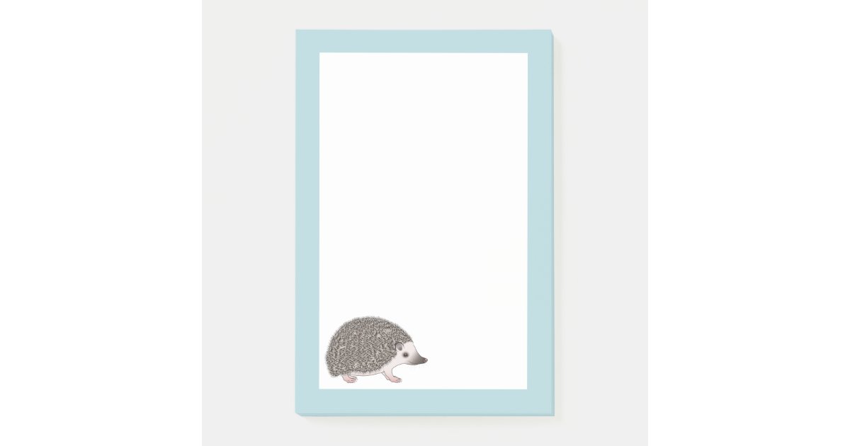 African Pygmy Hedgehog Cute Cartoon Illustration Post-it Notes | Zazzle