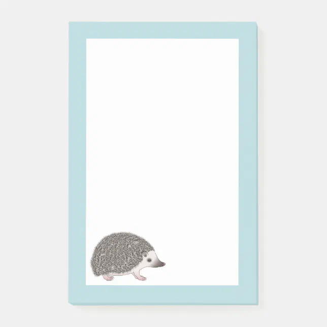 African Pygmy Hedgehog Cute Cartoon Illustration Post-it Notes | Zazzle