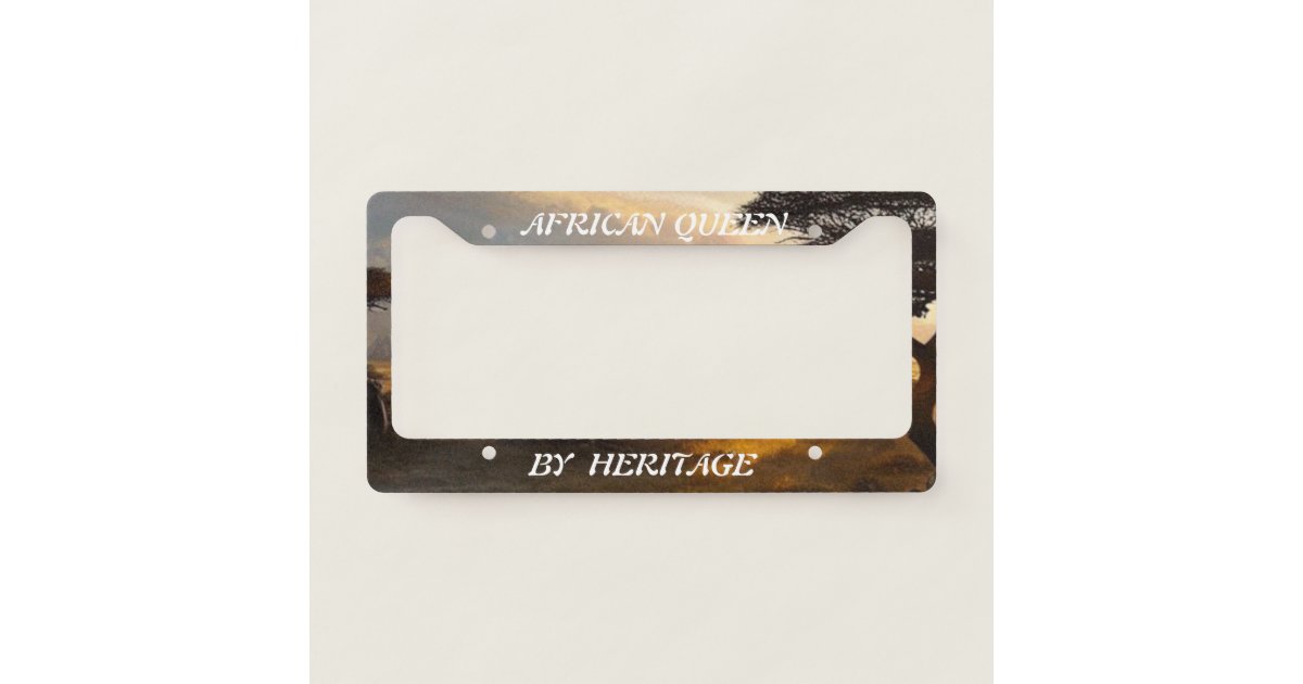 African Queen- License Plate Frame | Zazzle