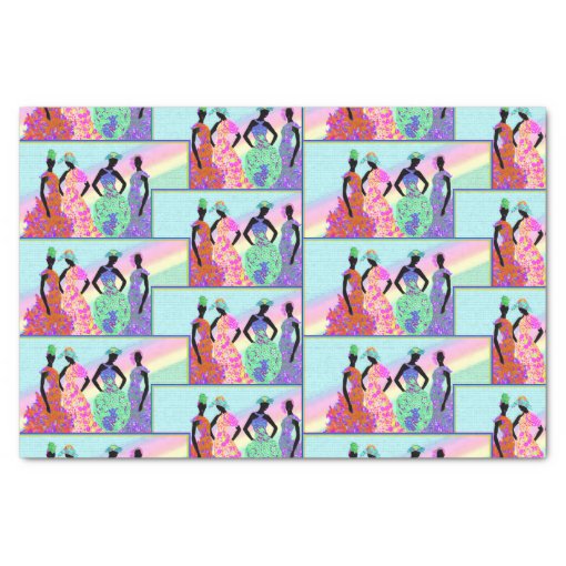 African Rainbow Parade Tissue Paper | Zazzle