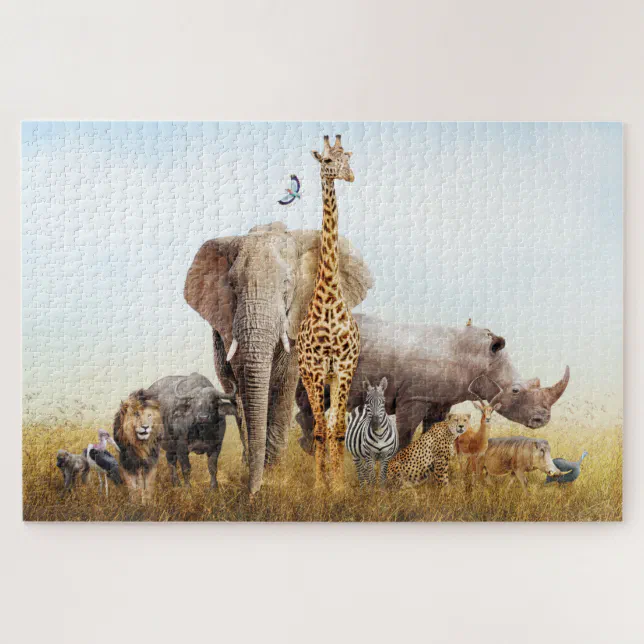 African Safari Animal Fantasy Land Jigsaw Puzzle | Zazzle