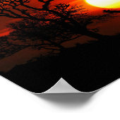 African Safari Sunset Animal Silhouettes Poster | Zazzle