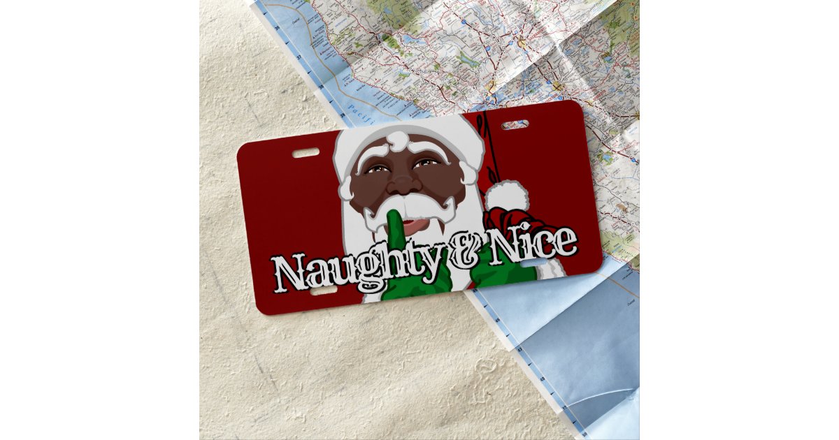 African Santa License Plate Personalized License | Zazzle