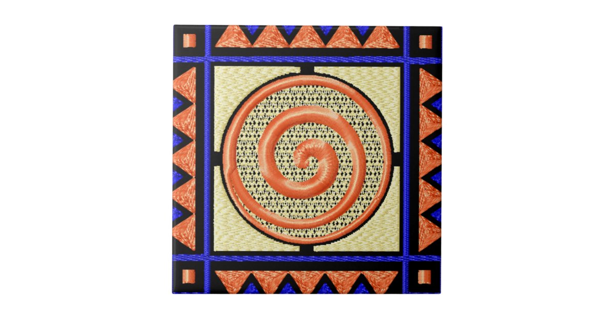 African Style Ceramic Tile | Zazzle
