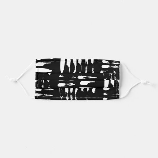 African Style Lines on Black Adult Cloth Face Mask | Zazzle