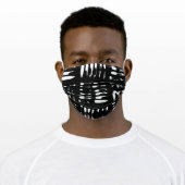 African Style Lines on Black Adult Cloth Face Mask | Zazzle