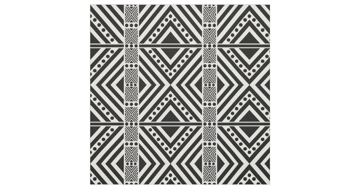African Style Seamless Pattern. Black Color Fabric | Zazzle.com