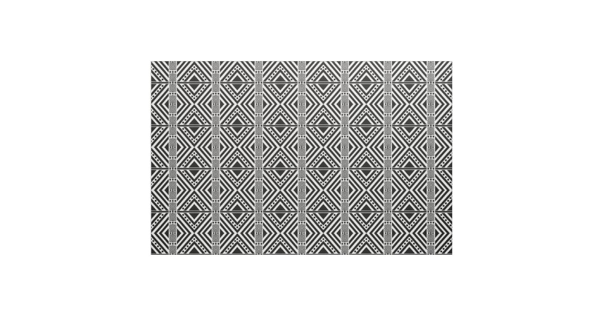 African Style Seamless Pattern. Black Color Fabric | Zazzle