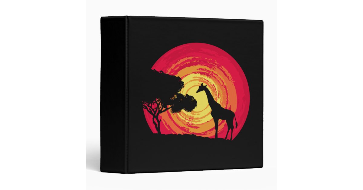 African sunset 3 ring binder | Zazzle