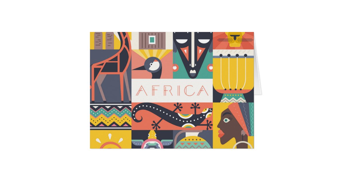 African Symbolic Art Collage | Zazzle