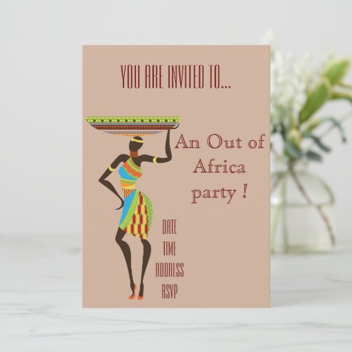 African themed Out of Africa party Invitation | Zazzle