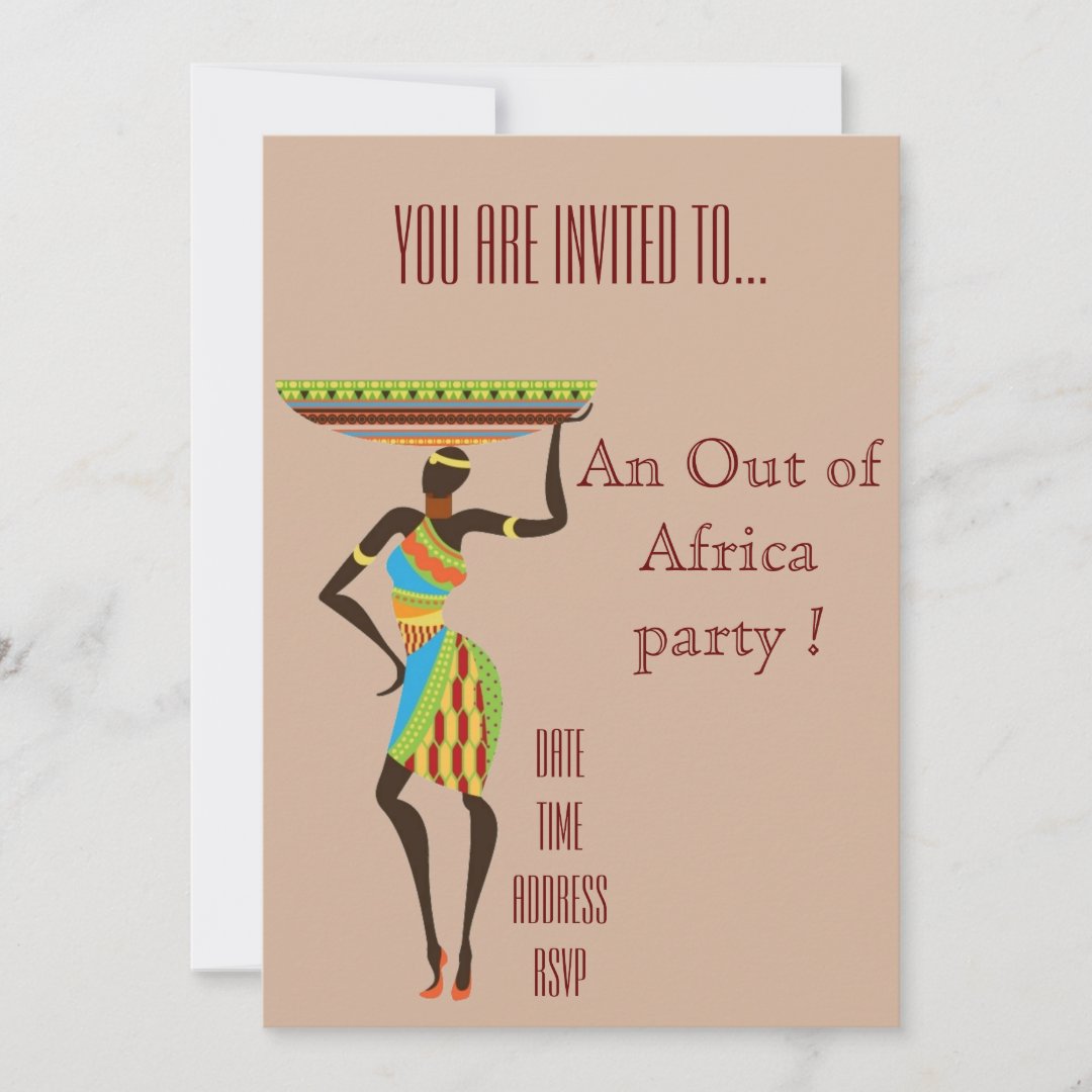 African themed Out of Africa party Invitation | Zazzle