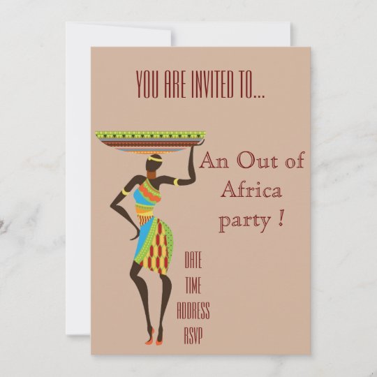 African themed Out of Africa party Invitation | Zazzle.com