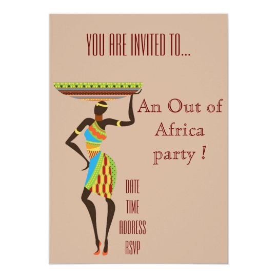 African themed Out of Africa party Invitation | Zazzle.com