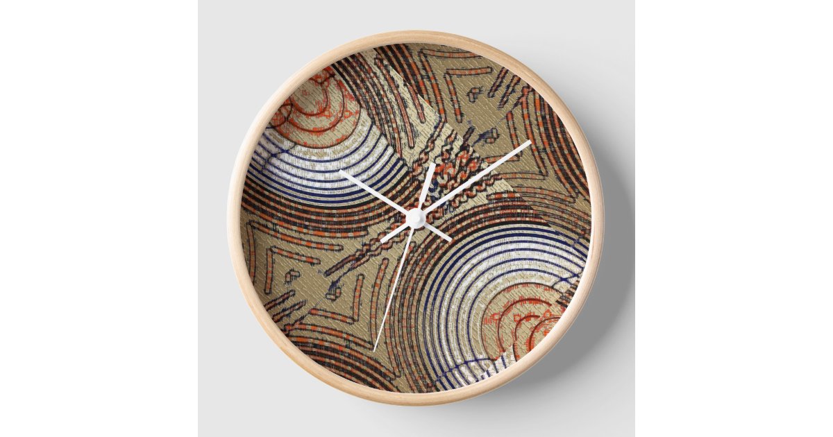 African Tree Rings Clock | Zazzle
