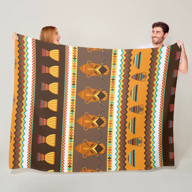 African Tribal pattern home decor Fleece Blanket | Zazzle