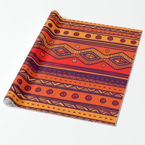 African Tribal pattern party wrapping paper | Zazzle