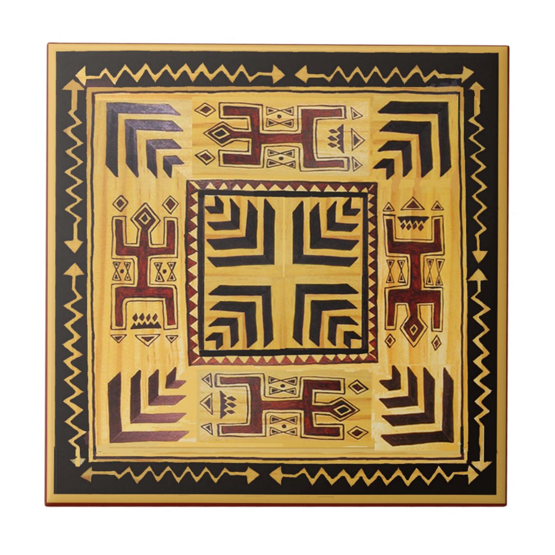 African Tribal Spirits Ceramic Tile | Zazzle