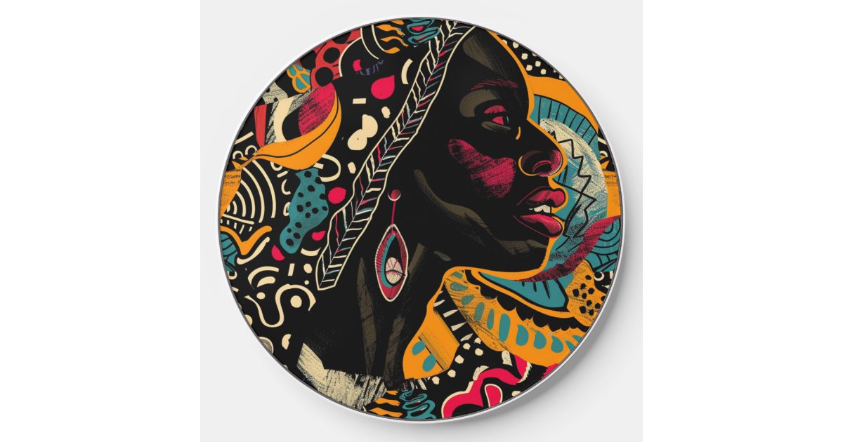African Tribal Wireless Charger | Zazzle