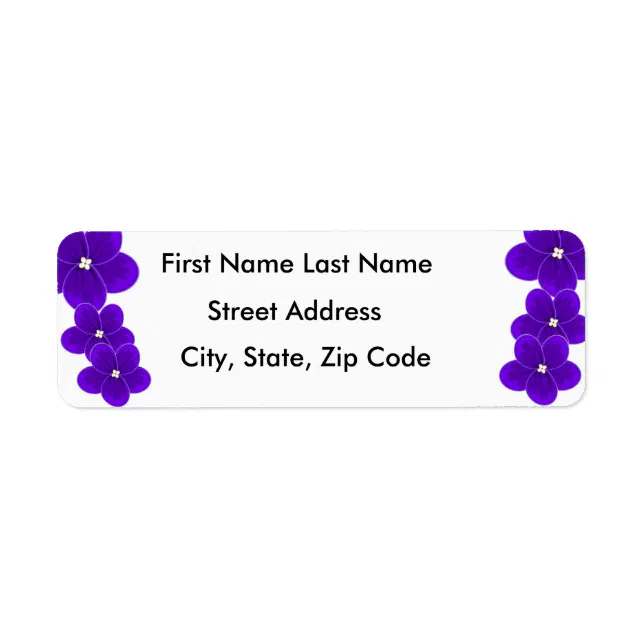 African Violet Address Labels | Zazzle