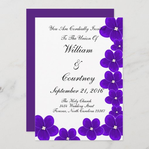 African Violet Invitations | Zazzle