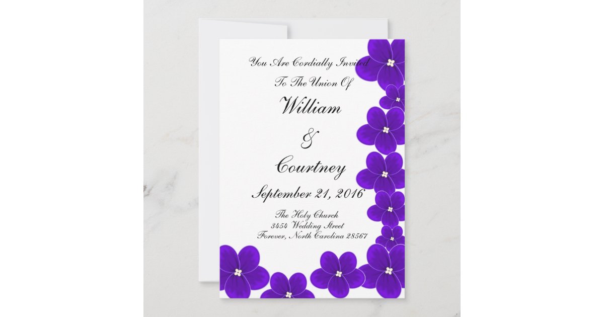 African Violet Invitations | Zazzle