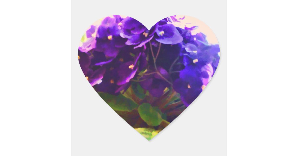 African Violets Flower Sticker | Zazzle