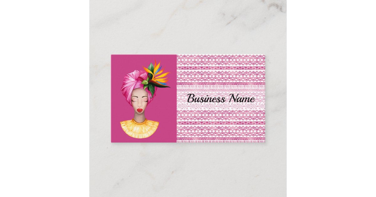 African Woman Business Card | Zazzle
