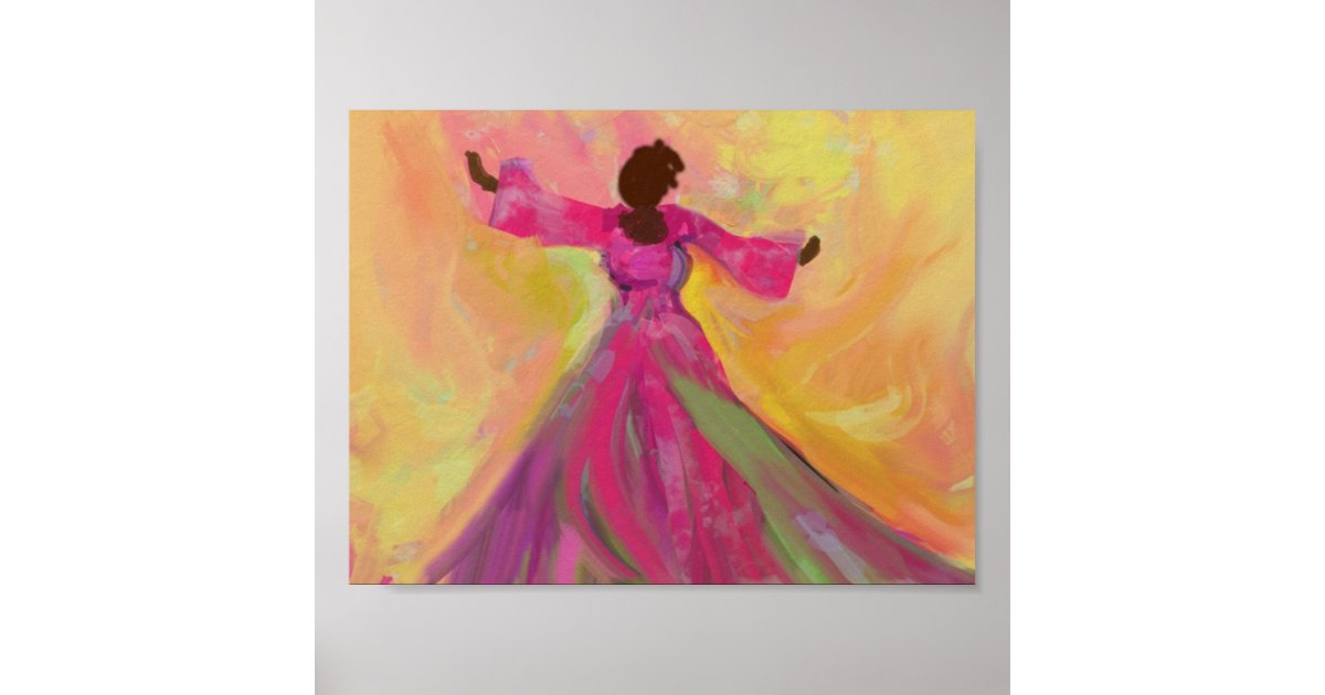 African Woman Dancing Poster | Zazzle