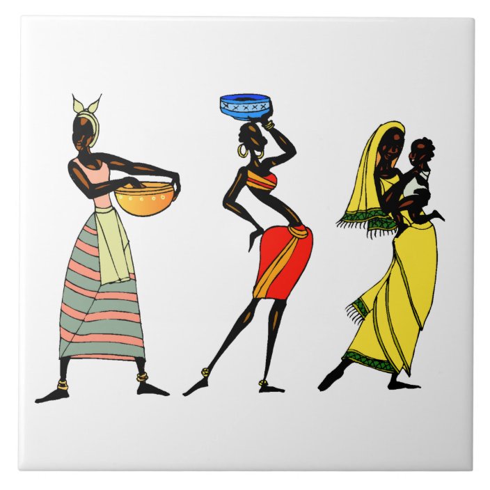 African Women Background Ceramic Tile | Zazzle.com