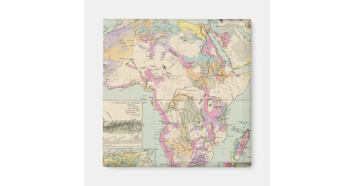Afrika - Atlas Map of Africa Magnet | Zazzle