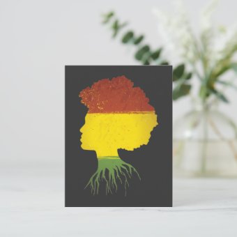 Afro Black Girl African American Roots Diva Postcard | Zazzle