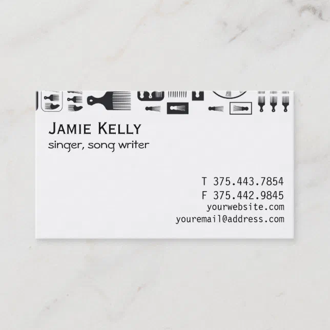 afro Comb NEW Business Card | Zazzle