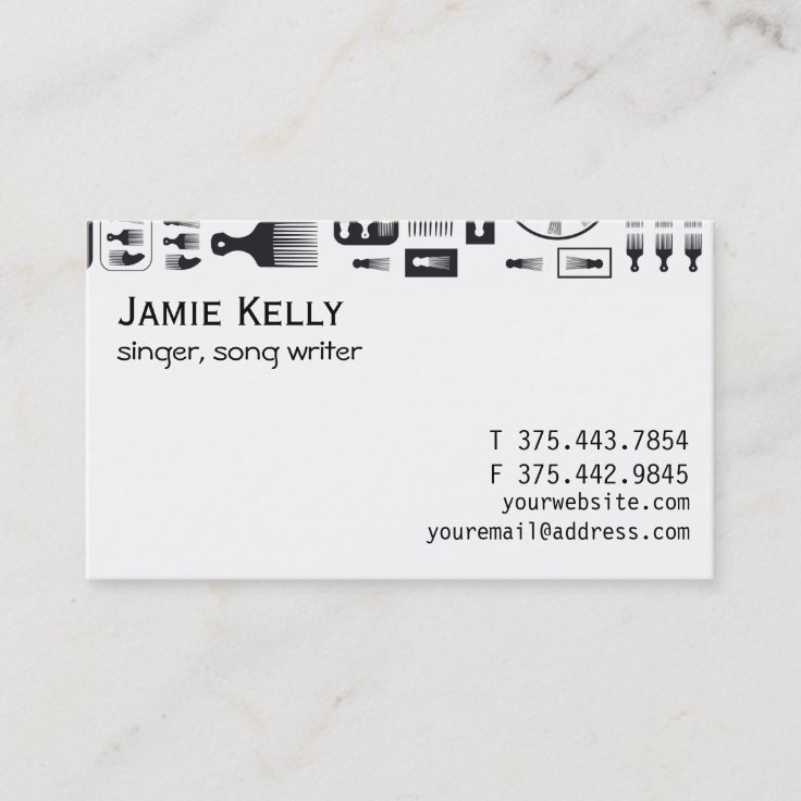 afro Comb NEW Business Card | Zazzle