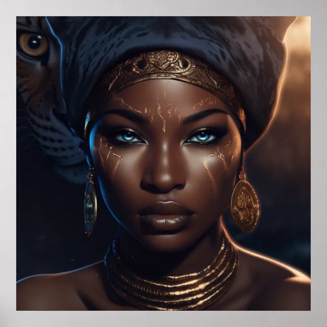 Afro Goddess Ascension (Matte) Poster | Zazzle